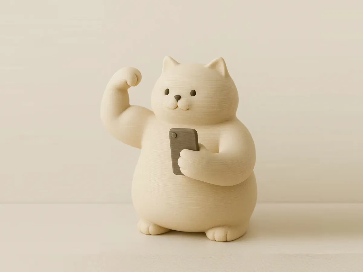 Cats flexing muscles by 猫猫集会 MakerWorld: Download Free 3D Models