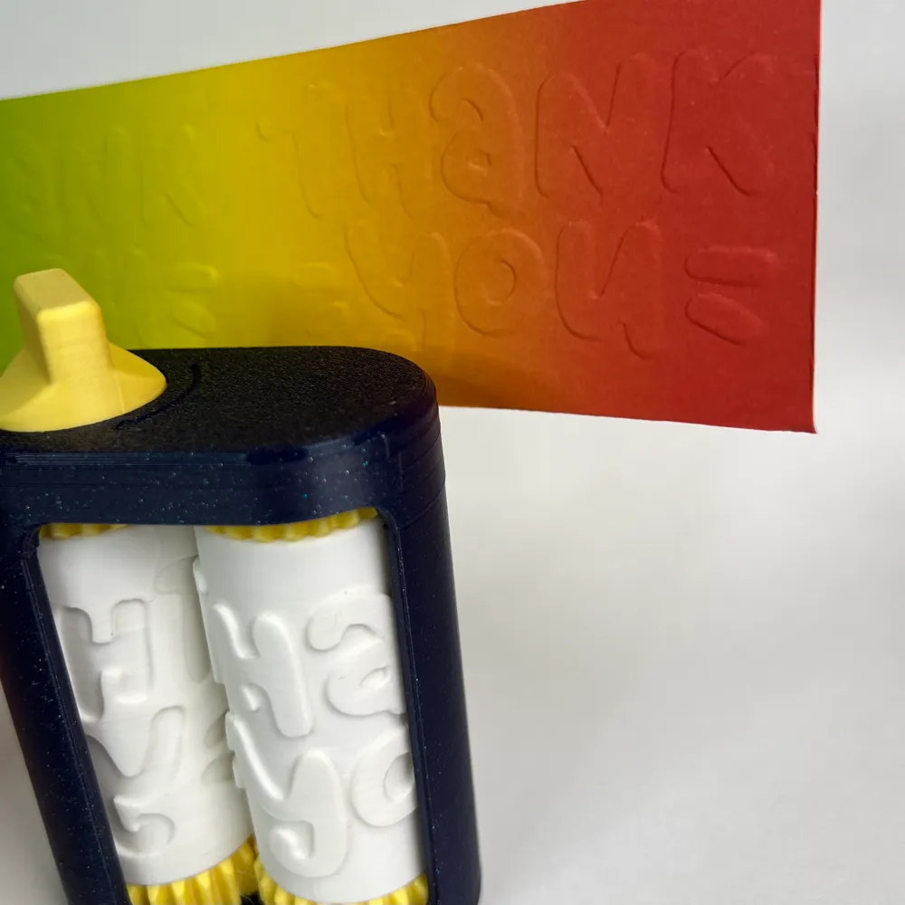 THANK YOU - Business Card Embosser Roller by Makerspace.Online - MakerWorld
