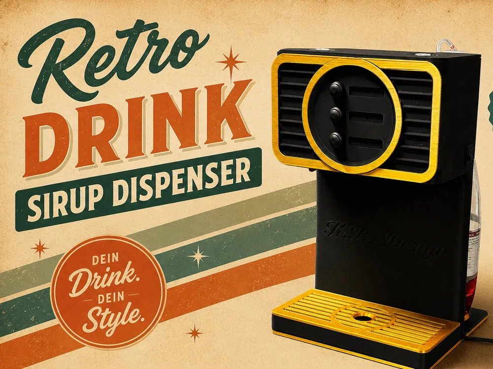 Vintage Drink Dispenser - Free 3D Print Model - MakerWorld