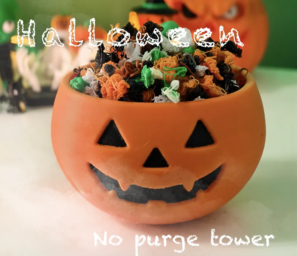 Pumpkin Bowl – Halloween Candy Bowl by Evicka MakerWorld: Download Free 3D Models