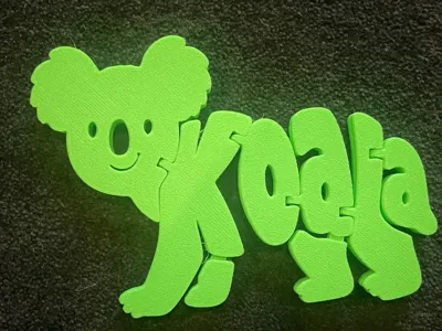 Animal Alphabet Flexi Collection - K for is Koala - Free 3D Print Model ...