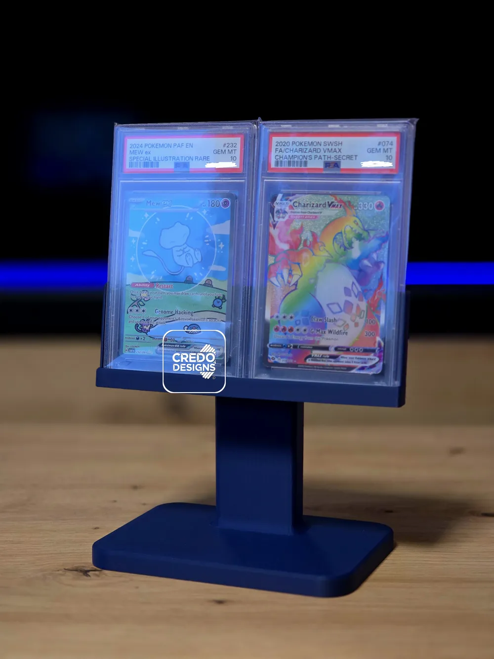 Pokémon PSA Slab Dual Card Modern Display Stand - Free 3D Print Model ...