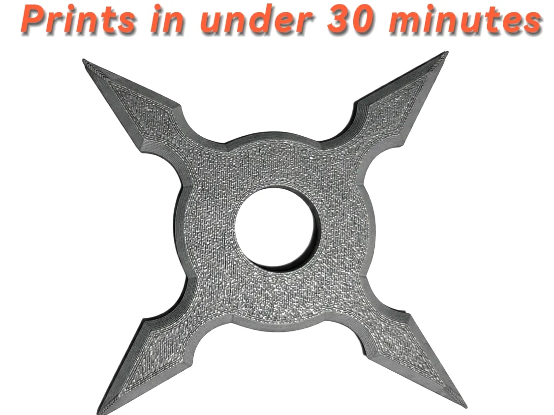 Ninja Throwing Star | Prints in Under 30 Min - Free 3D Print Model ...