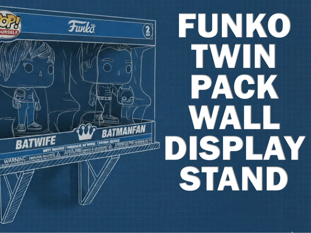 Funko Twin Pack Wall Display Stand - Free 3D Print Model - MakerWorld