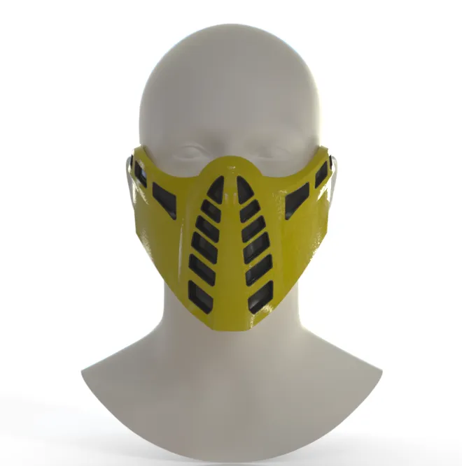Máscara facial de Scorpion Mortal Kombat por javiles - MakerWorld