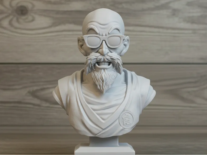 MASTER ROSHI BUST DBZ - Free 3D Print Model - MakerWorld