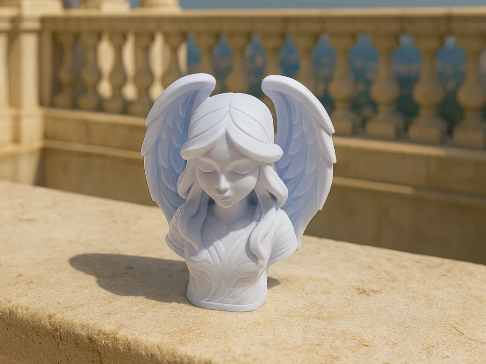 Silent Night Angel Bust by 3D Dekoration MakerWorld: Download Free 3D ...
