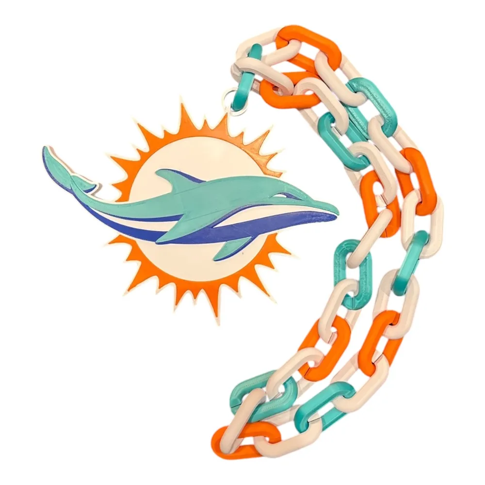 Dolphins Chain necklace by 3DPrintPioneers - MakerWorld