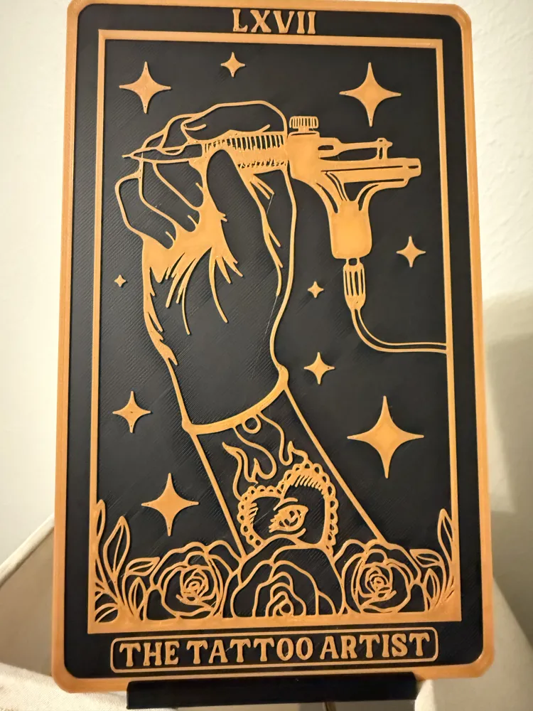 Tattoo artist tarot card - Free 3D Print Model - MakerWorld