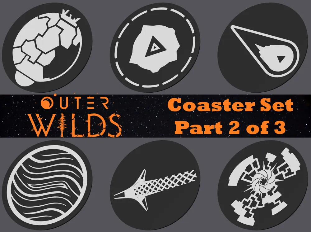 Outer Wilds Coaster Set Part 2 of 3 by Patrickburns2557 - MakerWorld