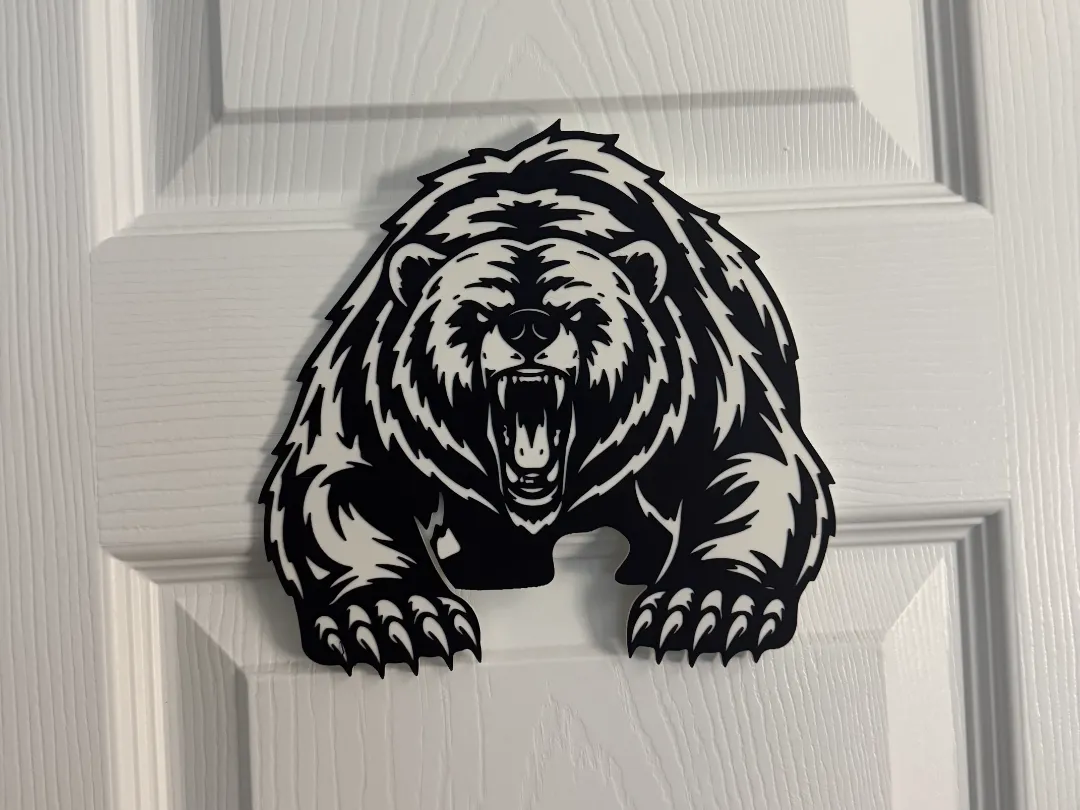 ANGRY BEAR WALL ART - Free 3D Print Model - MakerWorld