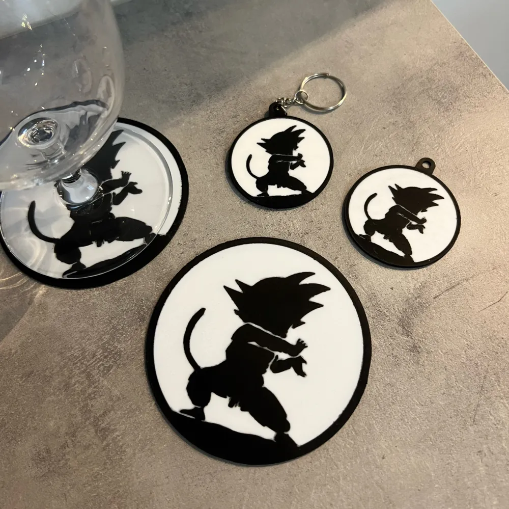 Goku' s Coaster/keychain Dragonball by giamma933 - MakerWorld