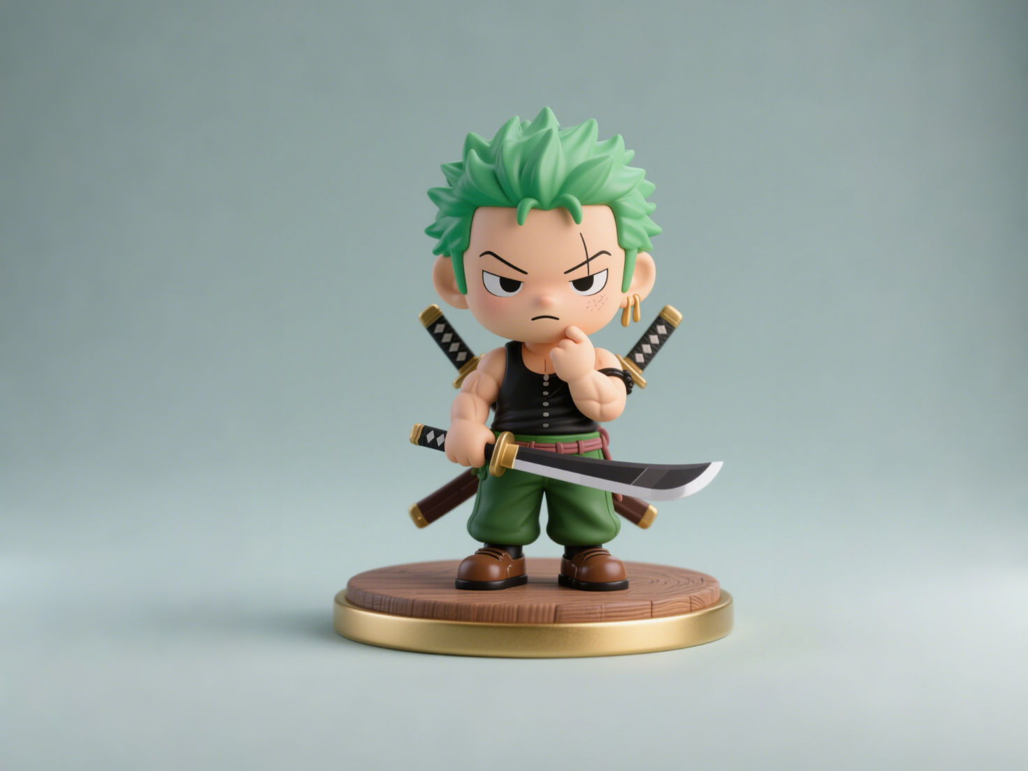 Roronoa Zoro - One Piece - Chibi Anime Figure - Kids' Coloring Toy by ...