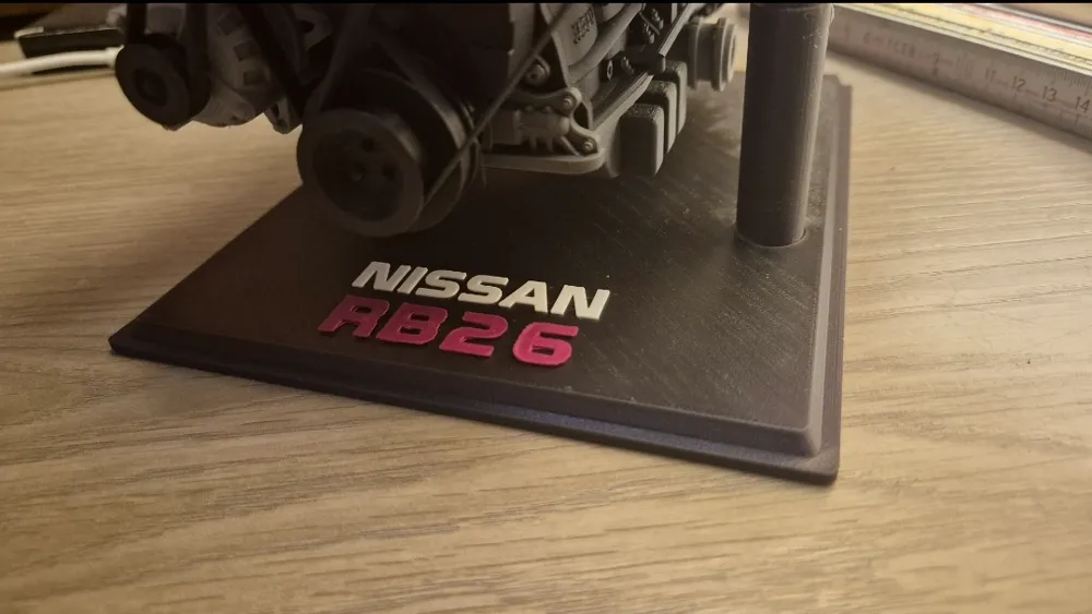 Tribute to the RB26DETT engine plate / ornament - Free 3D Print Model ...