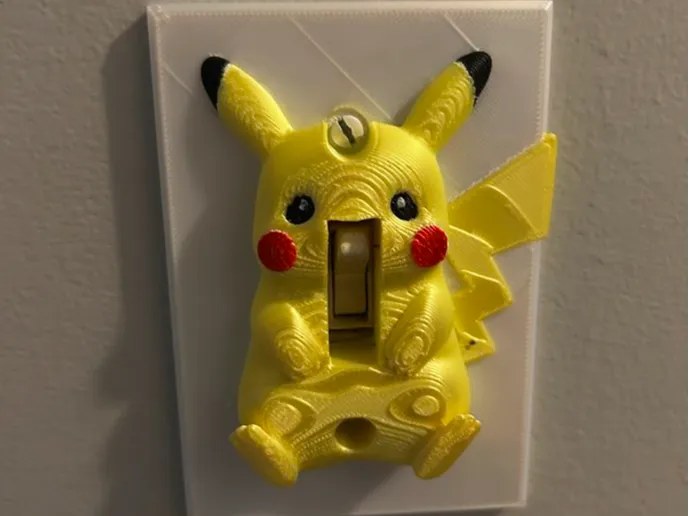Pokémon Pikachu light switch cover Pokemon Plate - Free 3D Print Model ...