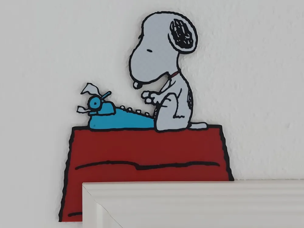 Snoopy with Typewriter - Door Corner Frame by Scotty1978 MakerWorld ...