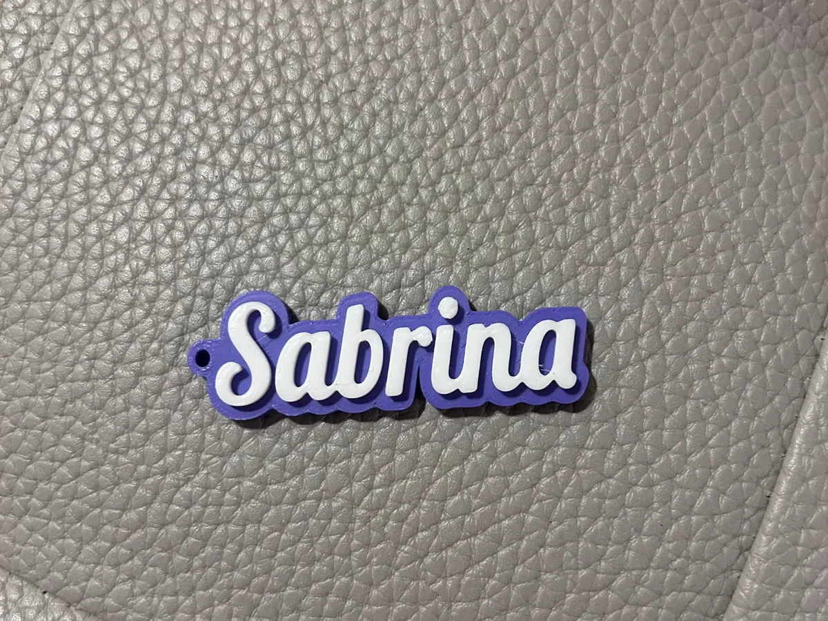 Sabrina name keychain - Free 3D Print Model - MakerWorld