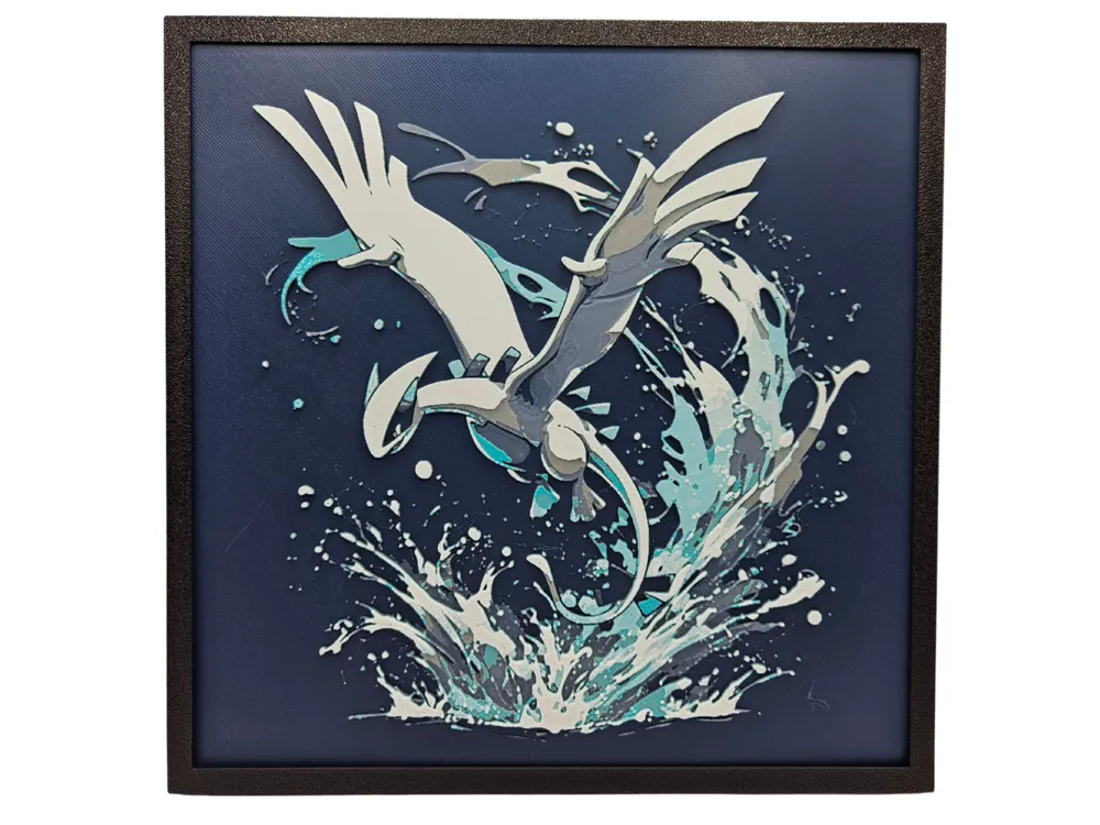 Lugia (Pokemon hueforge) by BusyKikiBee MakerWorld: Download Free 3D Models