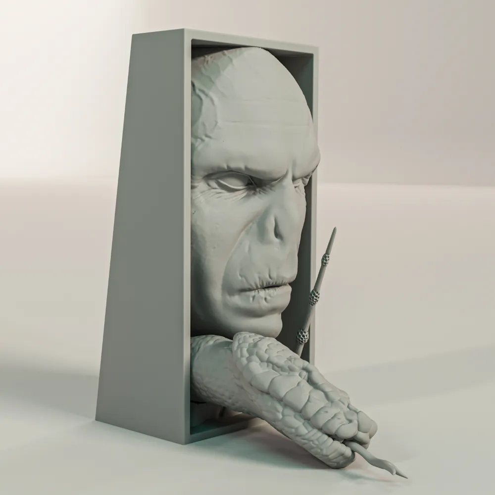 Voldemort Book Nook and Wall Mount by Treddigineer MakerWorld: Download ...