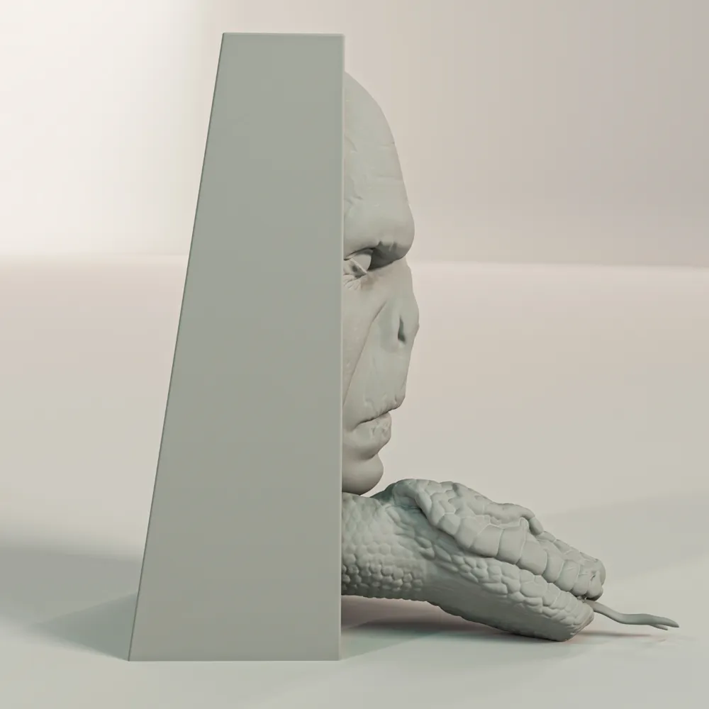 Voldemort Book Nook and Wall Mount by Treddigineer MakerWorld: Download ...
