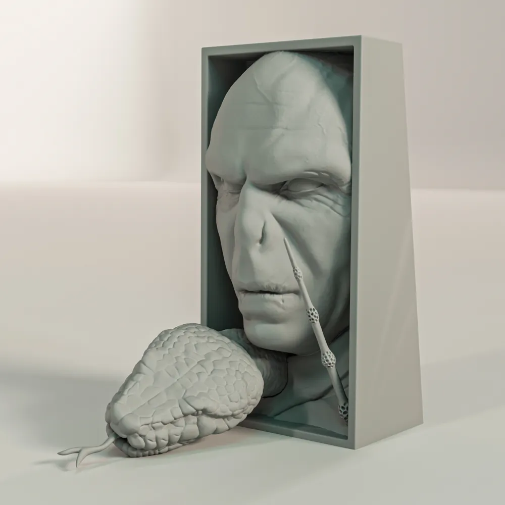 Voldemort Book Nook and Wall Mount by Treddigineer MakerWorld: Download ...