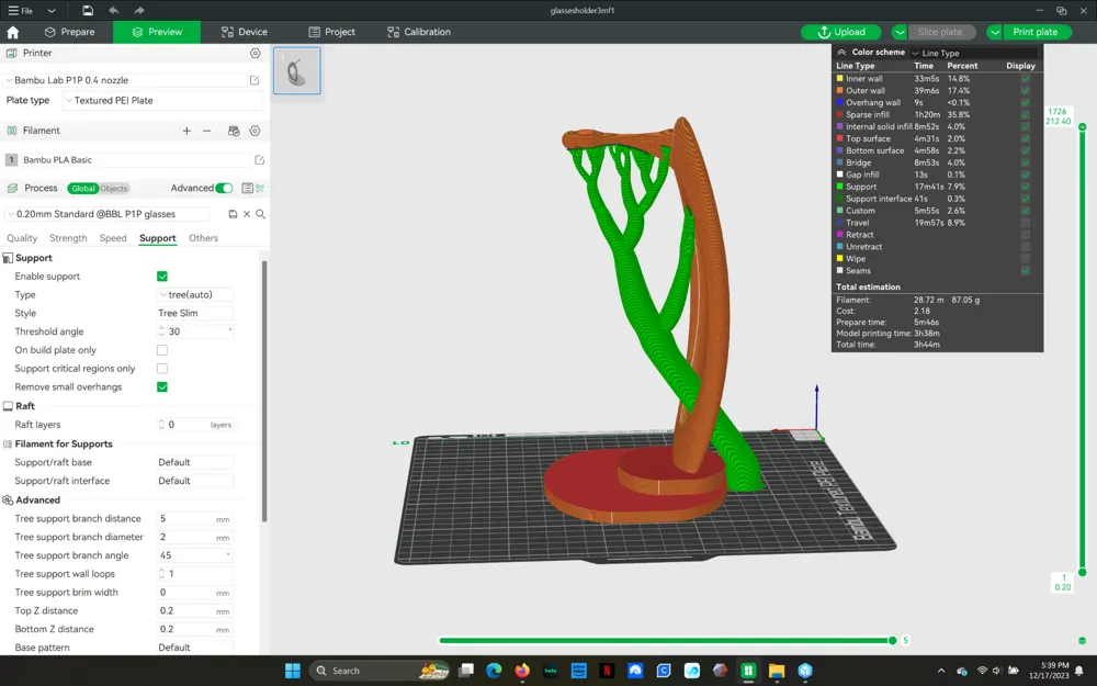 Balanced glasses/sunglasses stand/ holder by AcmeArt - MakerWorld