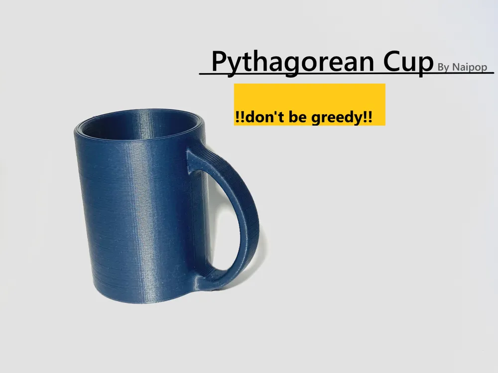 Pythagorean Cup Greedy Cup Fun Toy - Free 3D Print Model - MakerWorld