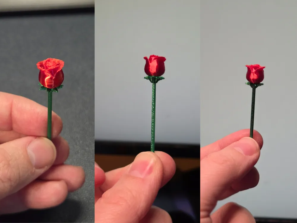 Build a Bouquet – A Wee Rose | Tiny Flower w/ Stem - Free 3D Print ...