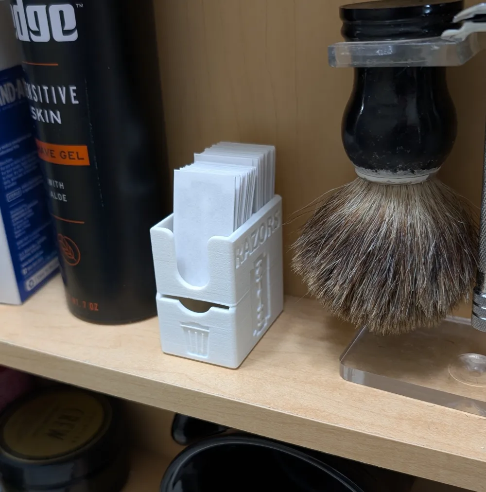 Safety Razor Blade Disposal and Storage Box by EyeOutThere MakerWorld ...