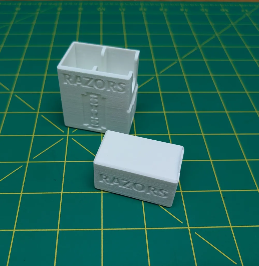 Safety Razor Blade Disposal and Storage Box by EyeOutThere MakerWorld ...