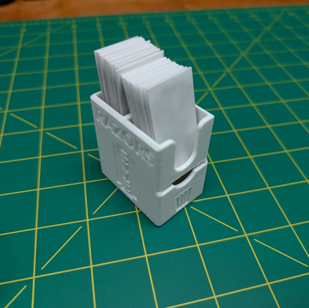 Safety Razor Blade Disposal and Storage Box - Free 3D Print Model ...
