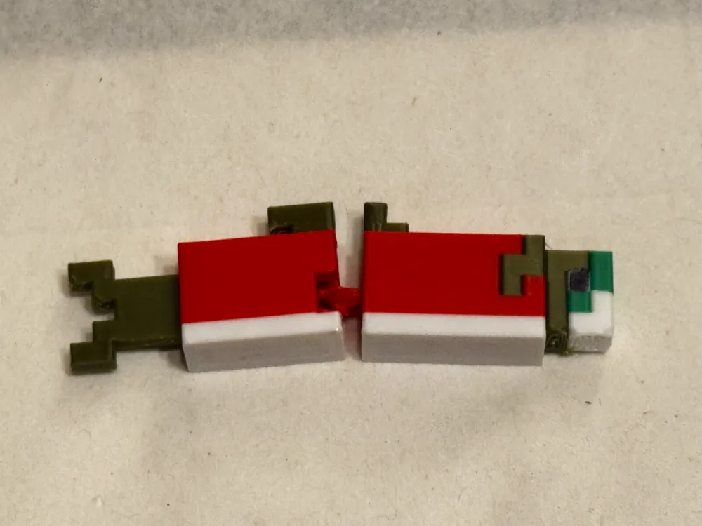 Flexi Minecraft Salmon by ChubeeZ - MakerWorld
