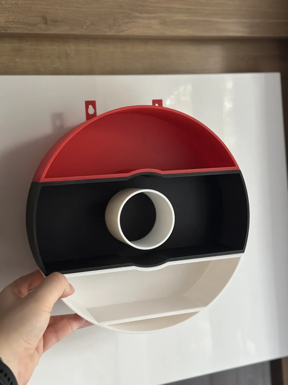 PokeBall inspired Wall Shelf – Pokemon (No AMS) - Free 3D Print Model ...