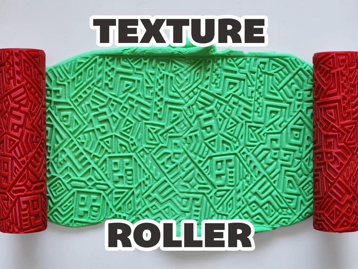 Texture Roller V245 | Tribal geometric - Free 3D Print Model - MakerWorld