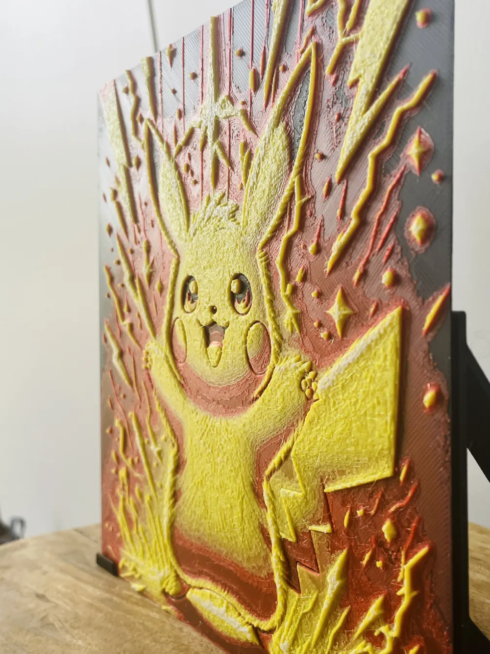 Pokemon Pikachu with lightning HueForge by Borustheguard - MakerWorld