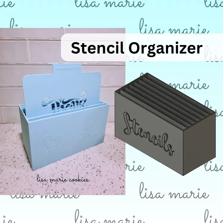 Stencil Box Holder Organizer by lisa marie MakerWorld: Download Free 3D ...