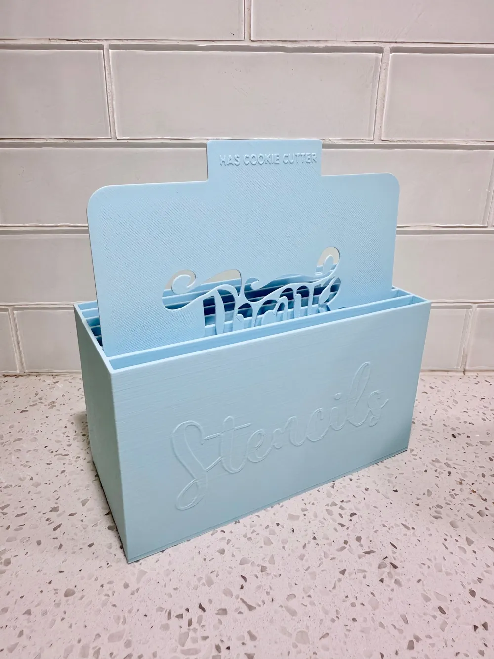 Stencil Box Holder Organizer by lisa marie MakerWorld: Download Free 3D ...