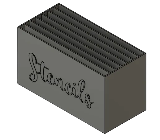 Stencil Box Holder Organizer by lisa marie MakerWorld: Download Free 3D ...