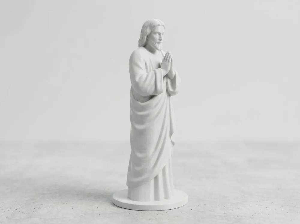 Praying Figure Sculpture - Free 3D Print Model - MakerWorld
