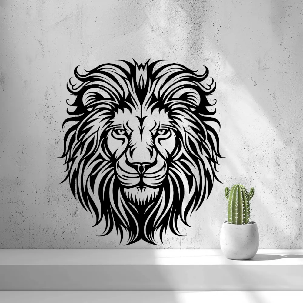 Lion Head Wall Art by 2D Art - MakerWorld