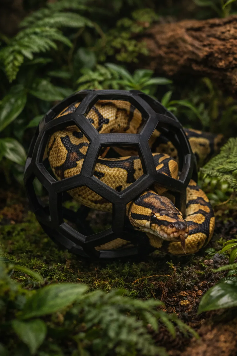 Geometric Enrichment Ball – Snake Exploration Toy - Free 3D Print Model ...