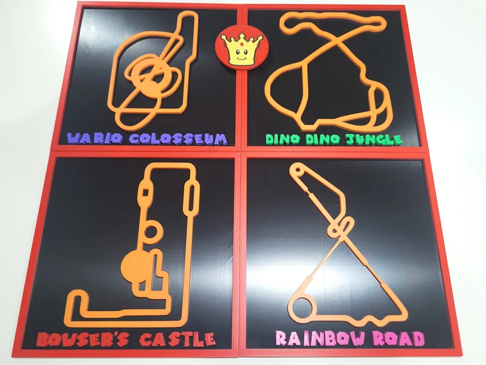 Mario Kart Tracks Display - Double Dash Maps by Agent Harm MakerWorld ...