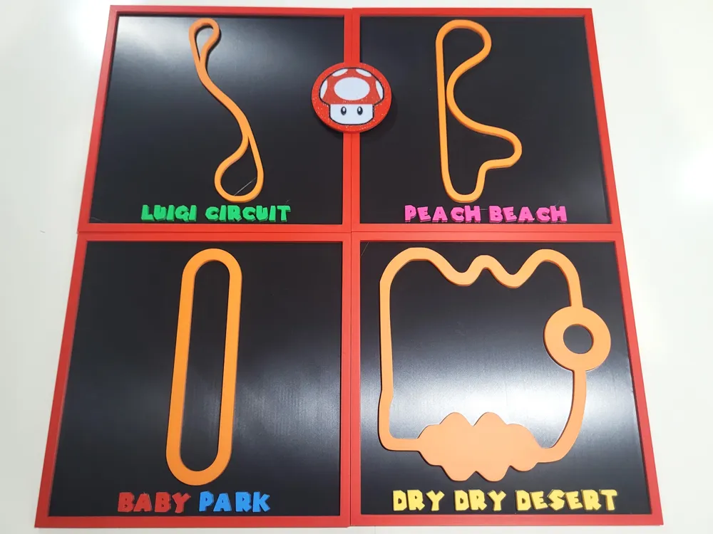 Mario Kart Tracks Display - Double Dash Maps by Agent Harm MakerWorld ...