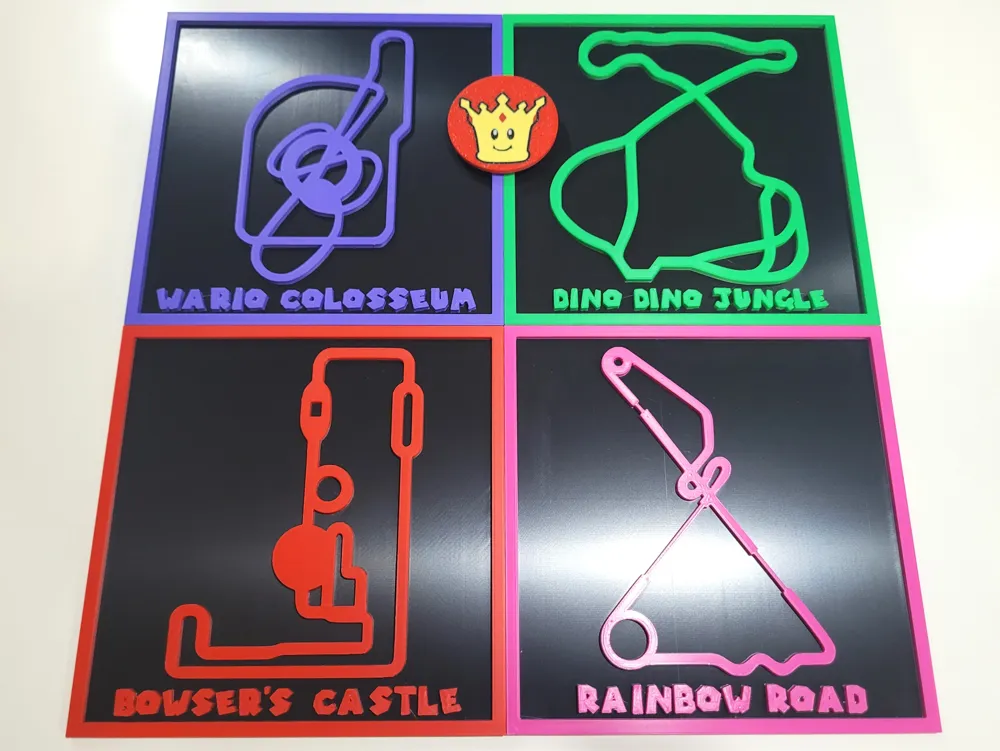 Mario Kart Tracks Display - Double Dash Maps by Agent Harm MakerWorld ...