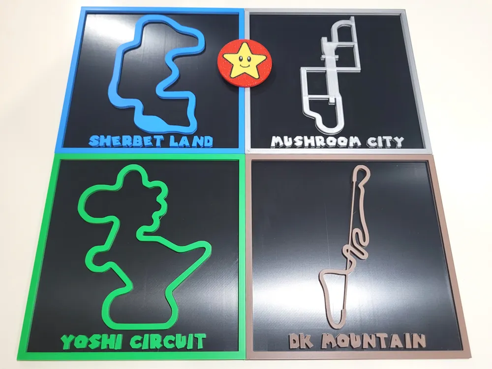 Mario Kart Tracks Display - Double Dash Maps by Agent Harm MakerWorld ...