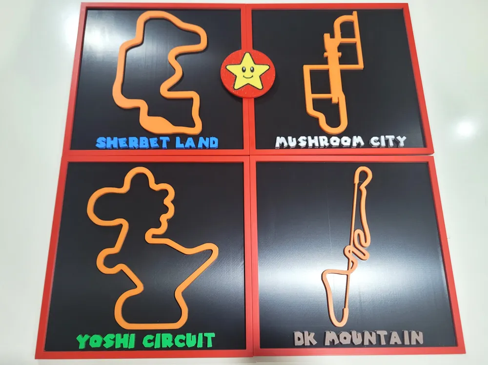 Mario Kart Tracks Display - Double Dash Maps by Agent Harm MakerWorld ...
