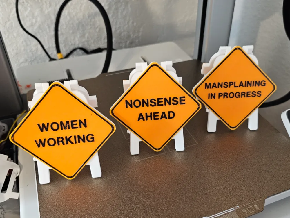 Employee Caution Signs (Construction) V1 by Andrew Lankford MakerWorld ...
