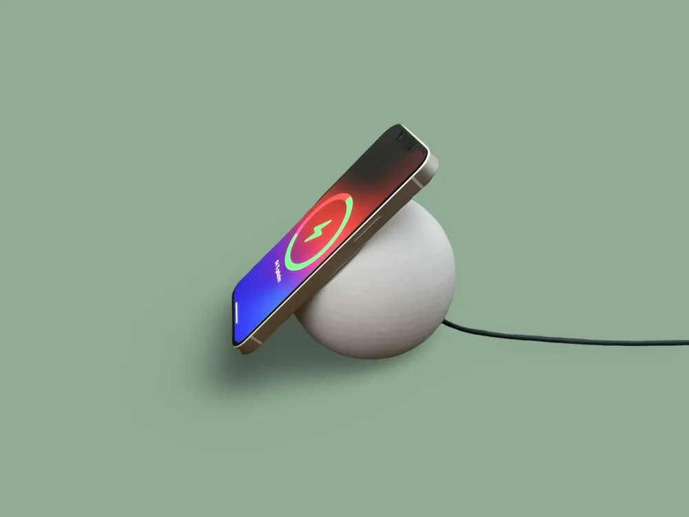 MagSafe Stand (with weight) - Free 3D Print Model - MakerWorld