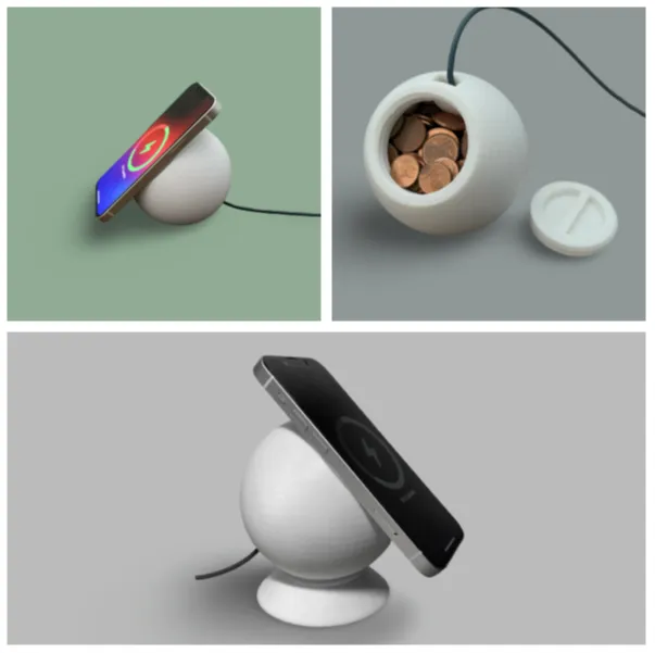 MagSafe Stand (with weight) - Free 3D Print Model - MakerWorld
