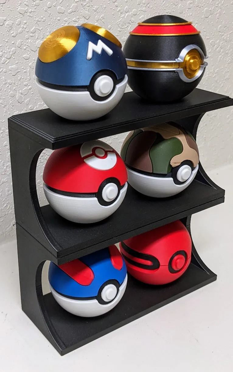 Stackable Pokeball Display Shelf by Rexi Labs MakerWorld: Download Free ...